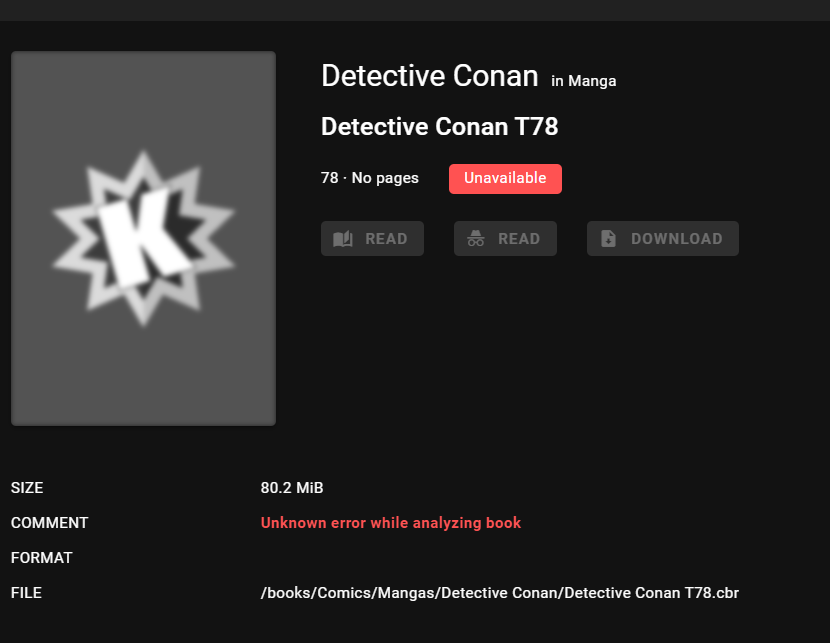 [Bug] Short description · Issue #705 · gotson/komga · GitHub