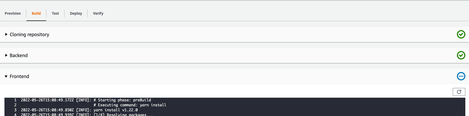 Build Time Out Error: got stuck at Frontend while running gulpfile.js · Issue #2769 · aws ...