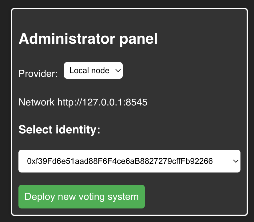 GitHub - olegsinavski/voting_system_web3: Voting system web3 app on Ethereum with React frontent