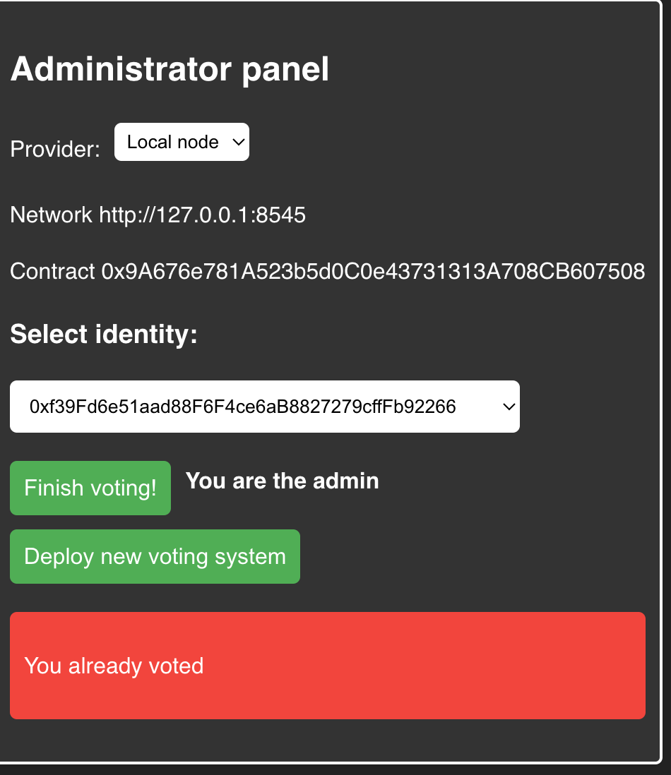 Github Olegsinavskivotingsystemweb3 Voting System Web3 App On Ethereum With React Frontent 