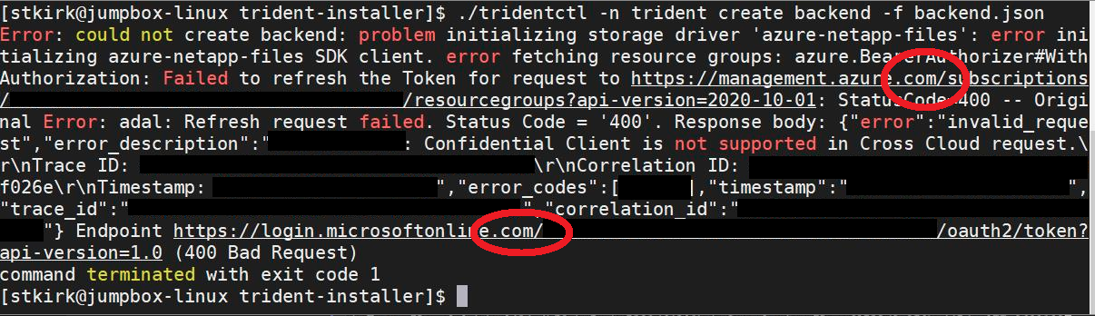 Create ability for tridentctl to integrate with different Azure clouds such as Microsoft Azure ...