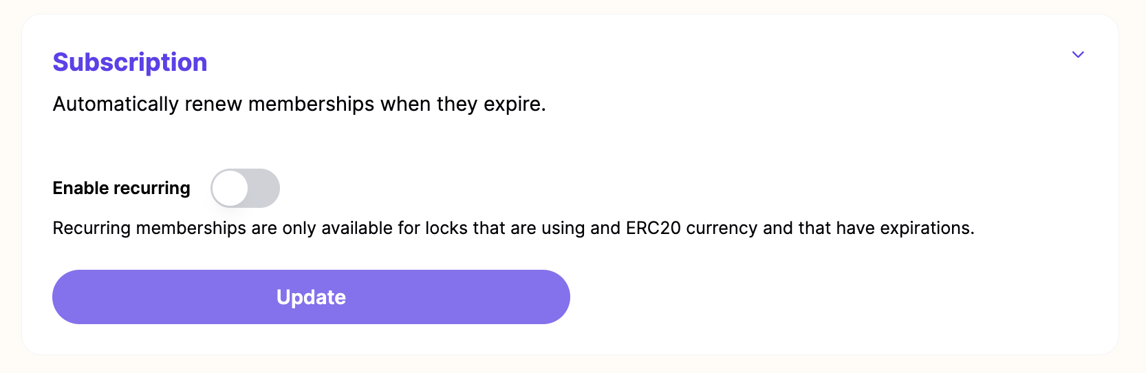 feat(unlock-app) - settings - recurring by kalidiagne · Pull Request #10298 · unlock-protocol ...