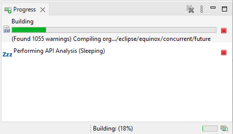 The animated progress bar in status bar does not behave as expected · Issue #327 · eclipse ...