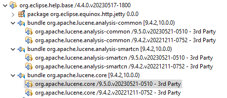 Don't lock in a specific version of Lucene in the help feature · Issue #230 · eclipse-platform ...