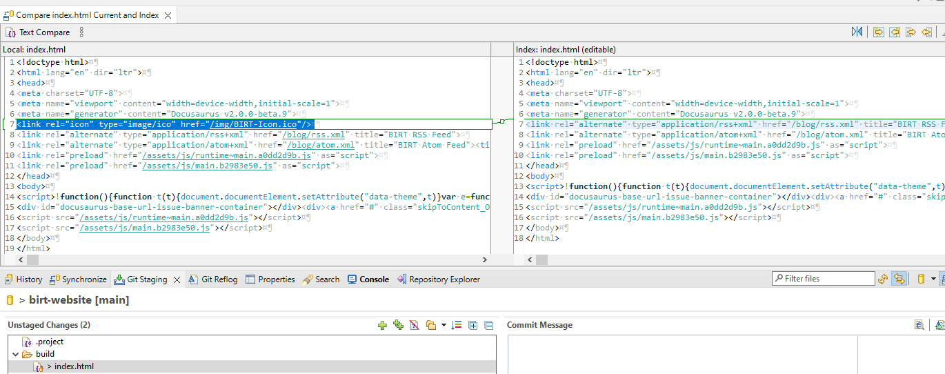 Include website in the project setup · Issue #1320 · eclipse-birt/birt ...
