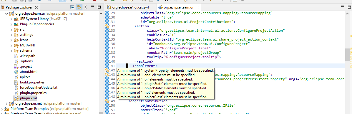 A Minimum Of 1 And Elements Must Be Specified · Issue 659 · Eclipse Pdeeclipsepde · Github