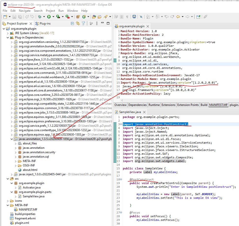 jakarta.annotation-api_1.3.5.jar not available in Eclipse RCP 2023-09 ...