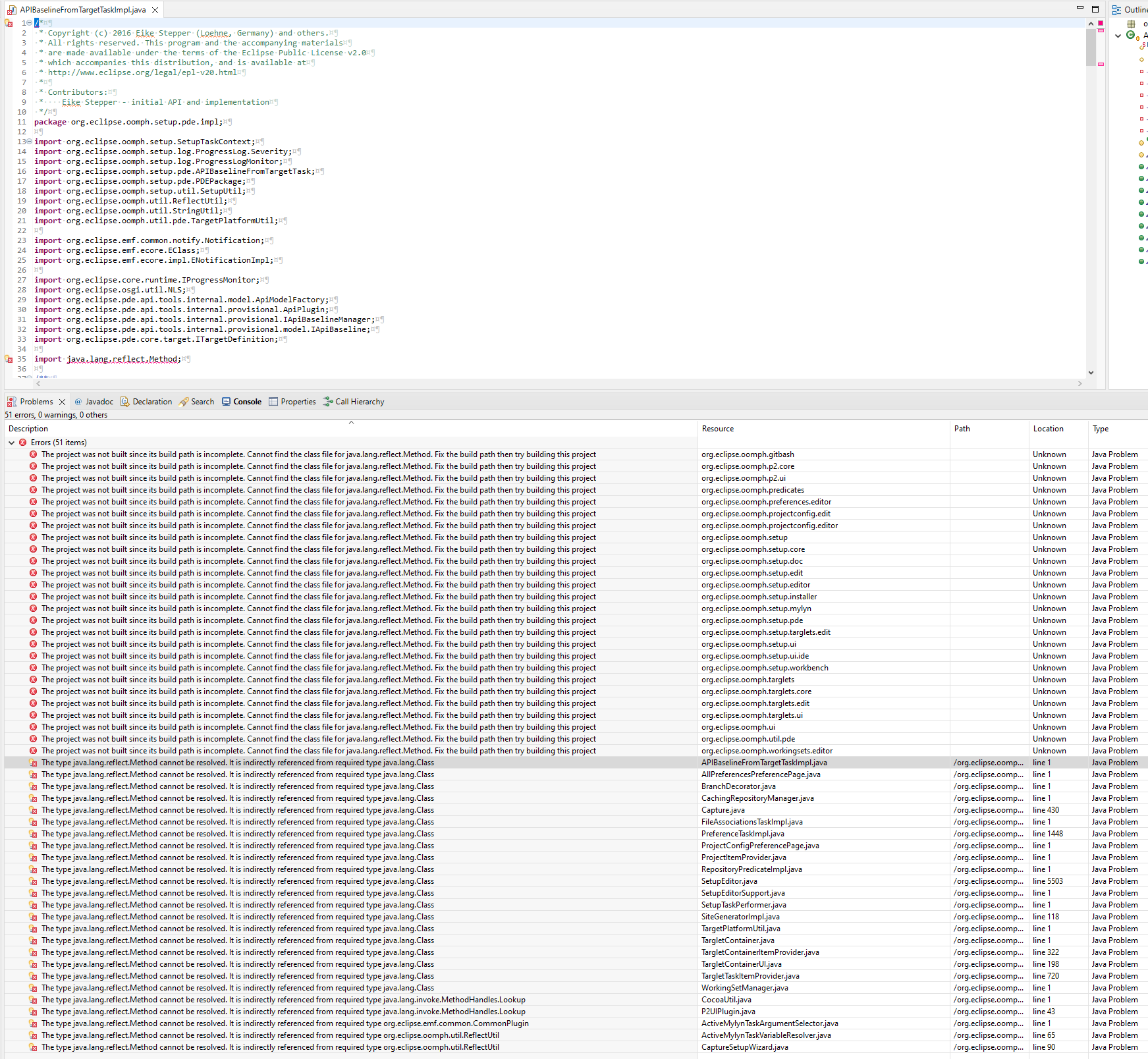 Strange errors about missing java.lang.reflect · Issue #1479 · eclipse-jdt/eclipse.jdt.core · GitHub
