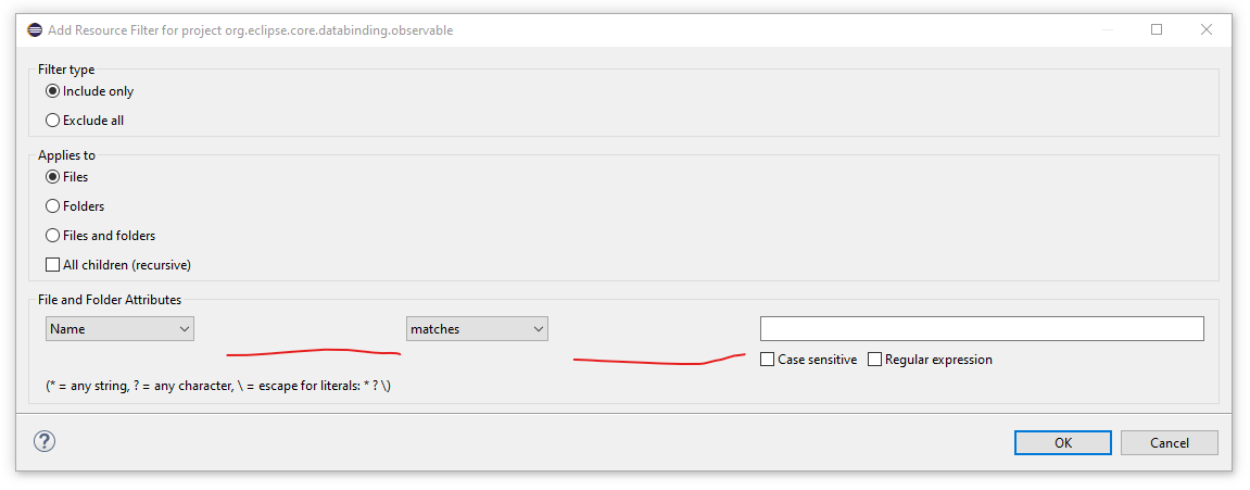Poor resizing behavior for resource filters · Issue #1257 · eclipse-platform/eclipse.platform.ui ...