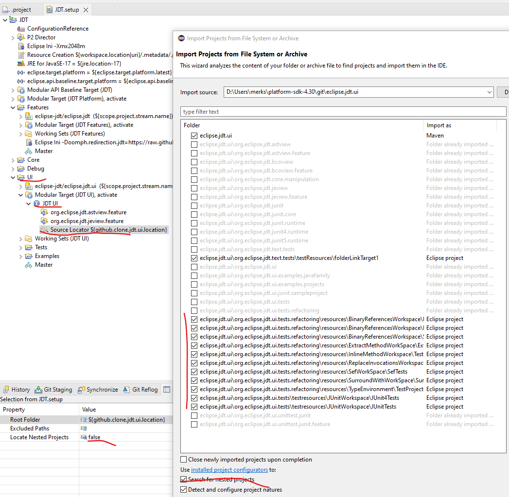 Test Projects Are Being Imported When Using The Official Oomph Installation · Issue 903