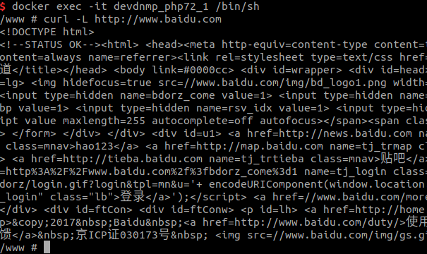 容器内为啥使用curl的时候报错 curl: (7) Failed to connect to 在外面访问正常 · Issue #262 · garymengcom/dnmp · GitHub