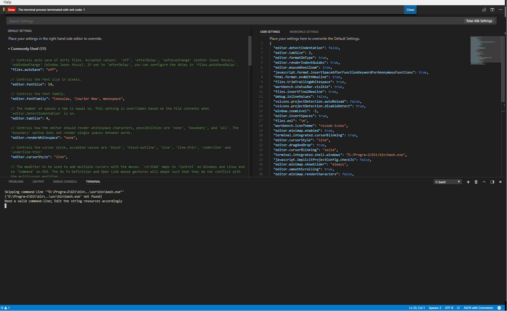 Upgrade to version 1.19.2 breaks terminal. · Issue #41481 · microsoft ...