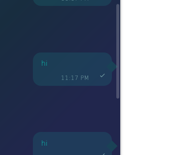 Scrollbar is not clearly visible in the message section when the selected theme is dark. · Issue ...
