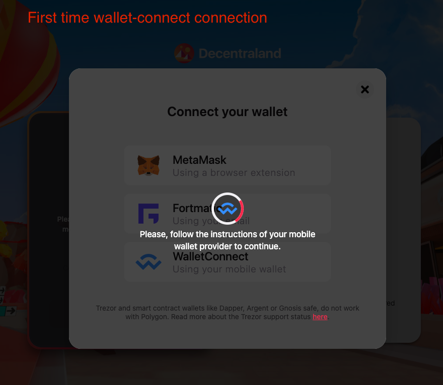 Add cancel button on first login attempt · Issue #198 · decentraland/explorer-website · GitHub