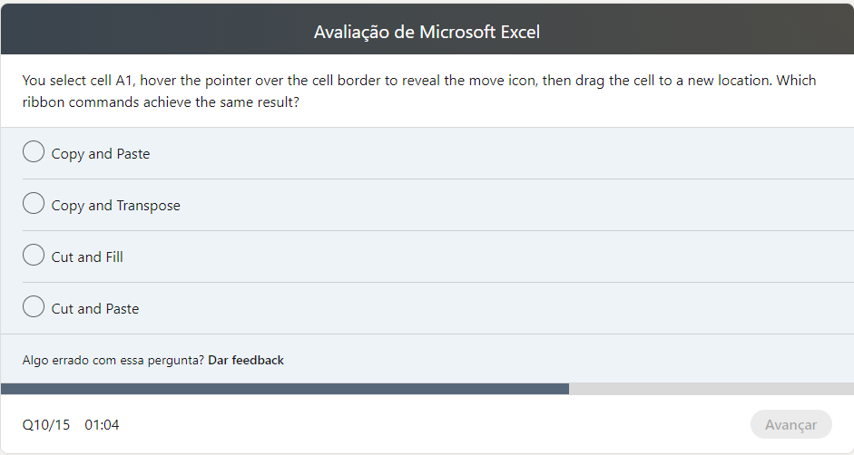 MS Excel Update Issue 1234 Ebazhanov linkedin skill assessments