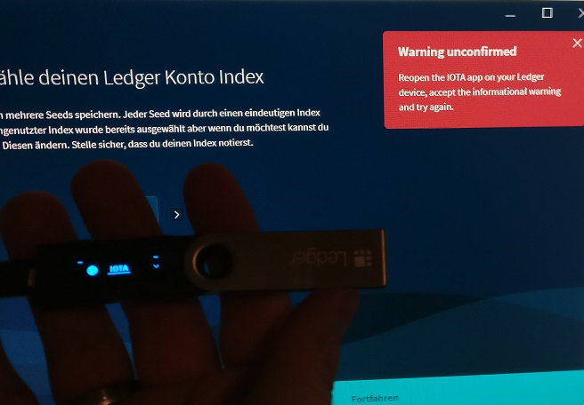 Ledger: Confirm IOTA warning message disappears · Issue #593 · iotaledger/trinity-wallet · GitHub