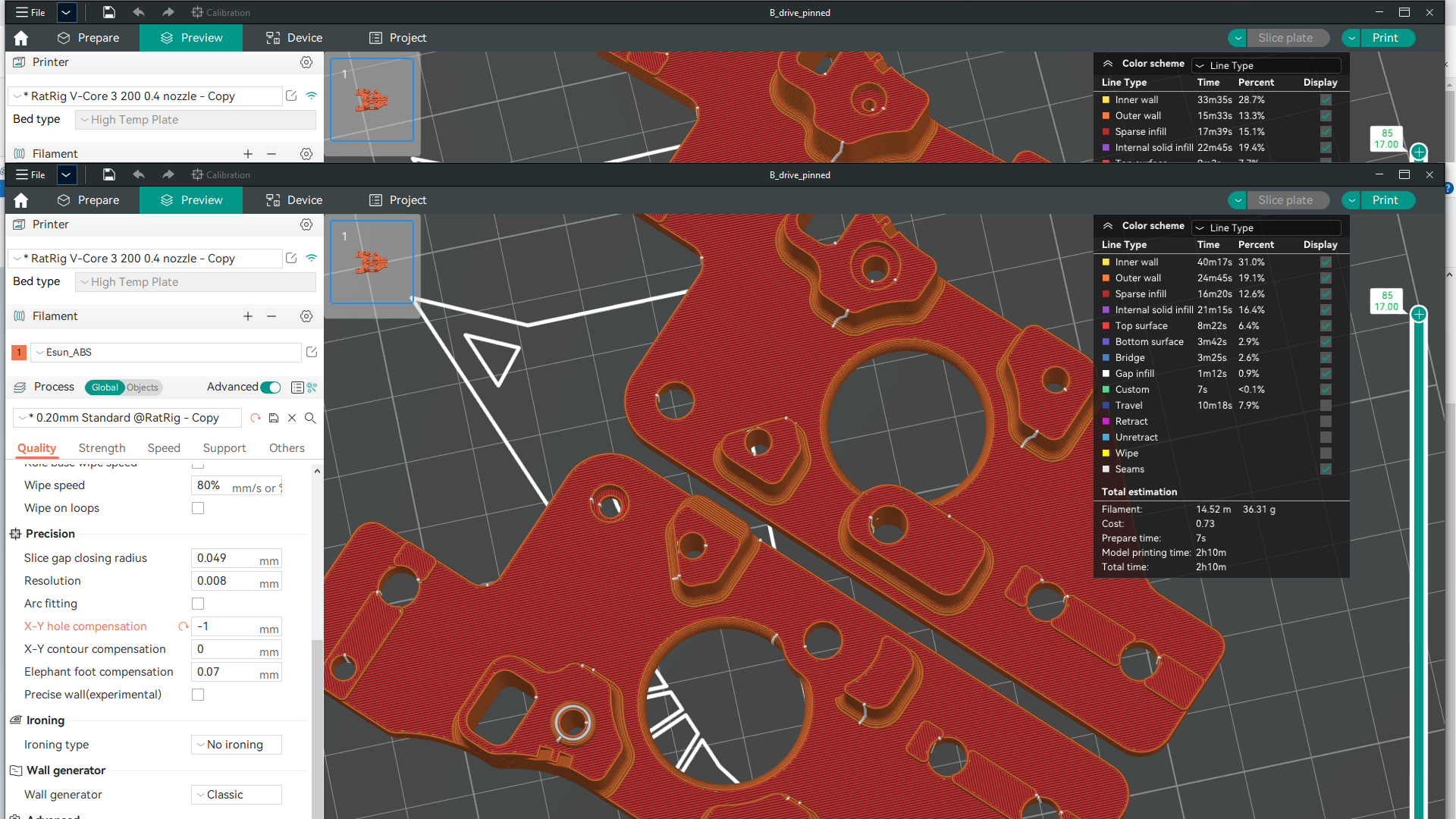 negative X-Y hole compensation ignored when height range or object modifier is used · Issue ...