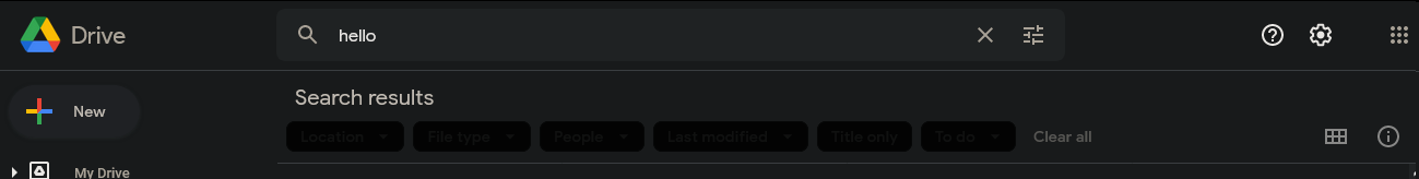 [Broken Website] Google Drive Search Results Filters not Visible/Readable · Issue #9589 ...