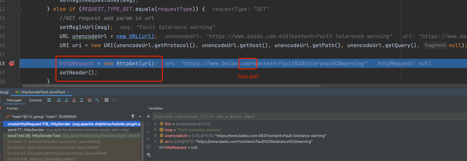 [Alert] [HTTP Plugin] Lose HTTP port · Issue #14340 · apache/dolphinscheduler · GitHub