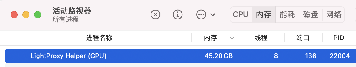 初次打开内存&CPU占用非常高 · Issue #240 · alibaba/lightproxy · GitHub
