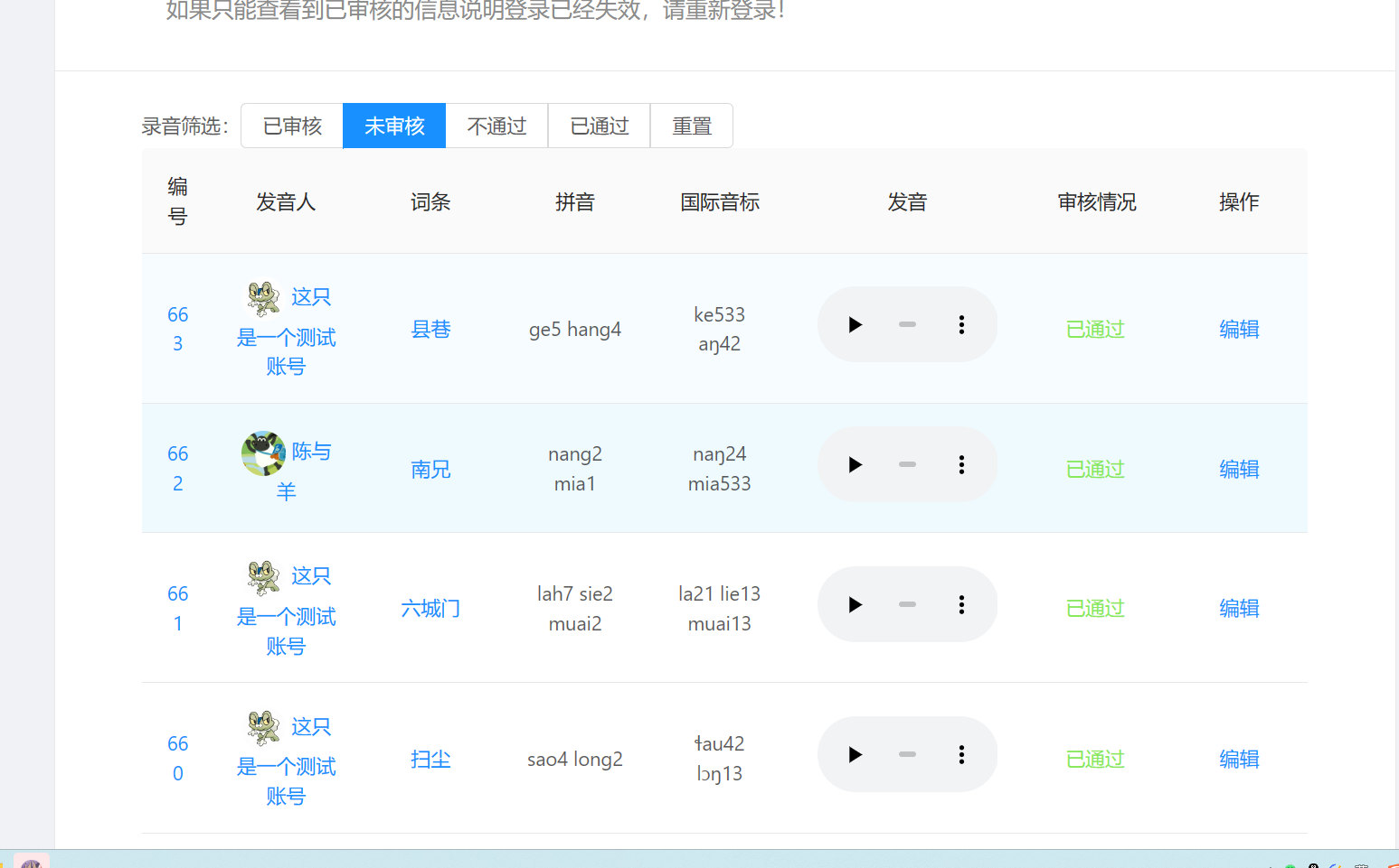 错误：未审核筛选下 审核操作后出现 已审核语音 · Issue #109 · e-dialect/hinghwa-dict-web · GitHub