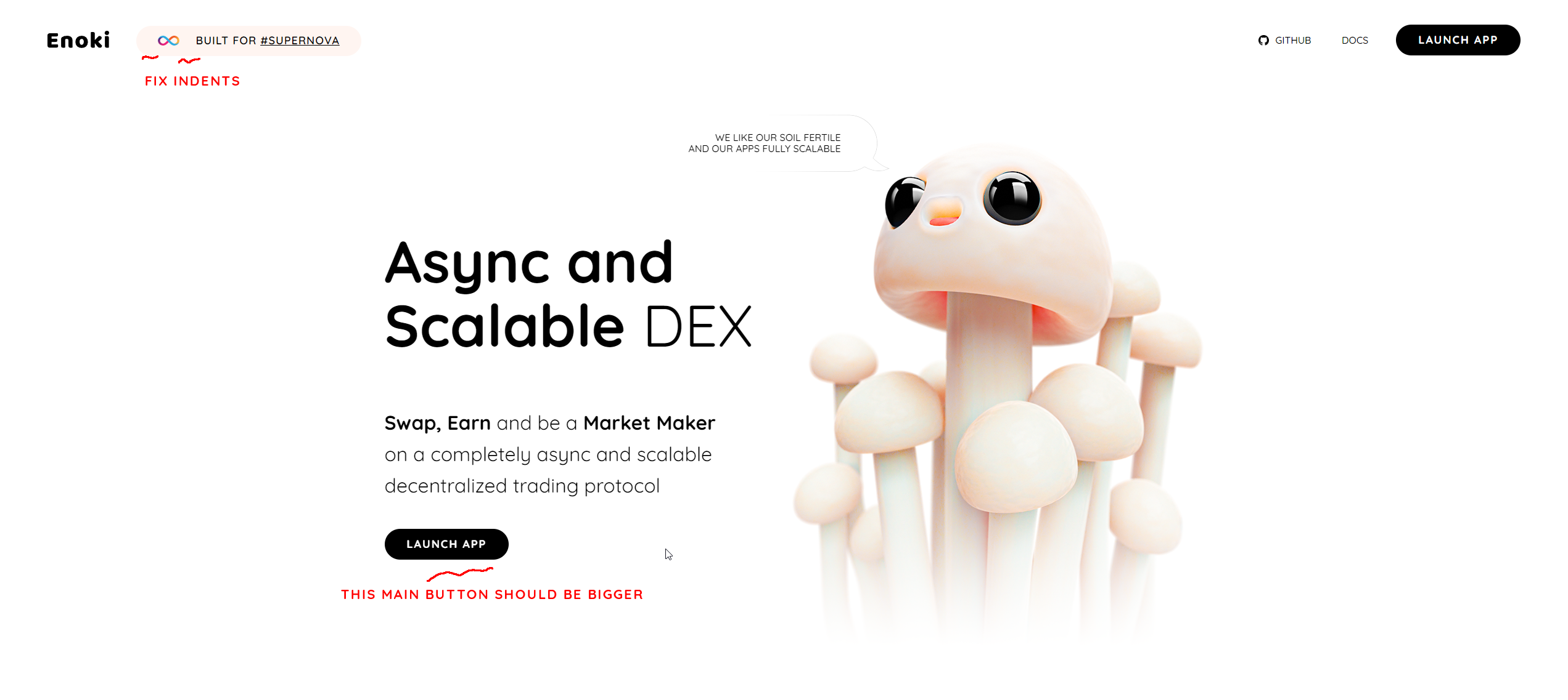 Main page buttons fixes · Issue #6 · enoki-dex/enoki-dex.github.io · GitHub