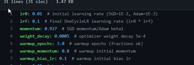 learning rate lr0 lr1 lr2 · Issue #1472 · WongKinYiu/yolov7 · GitHub