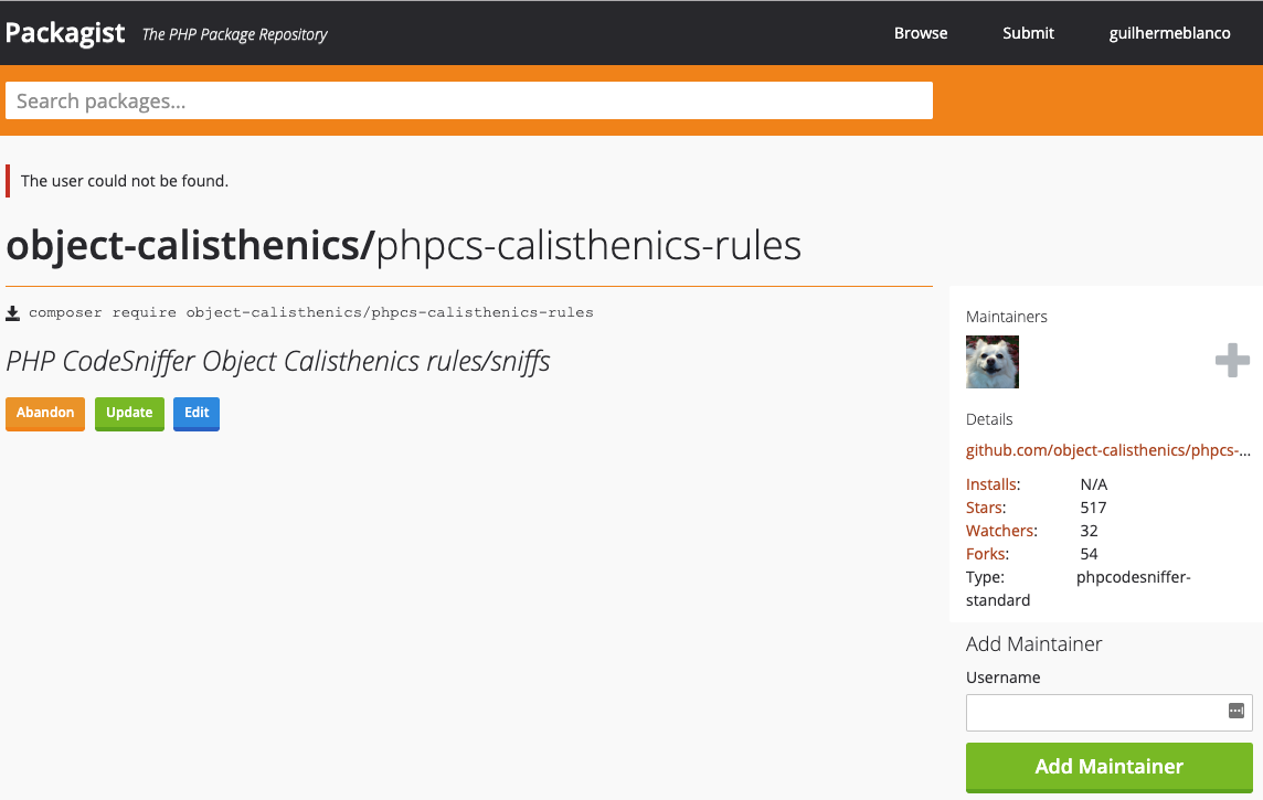 packagist.org don't contain v3.5.1 · Issue #90 · object-calisthenics/phpcs-calisthenics-rules ...