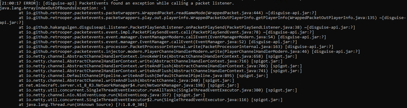 [BUG REPORT] WrappedPacketOutPlayerInfo issue · Issue #166 · retrooper/packetevents · GitHub