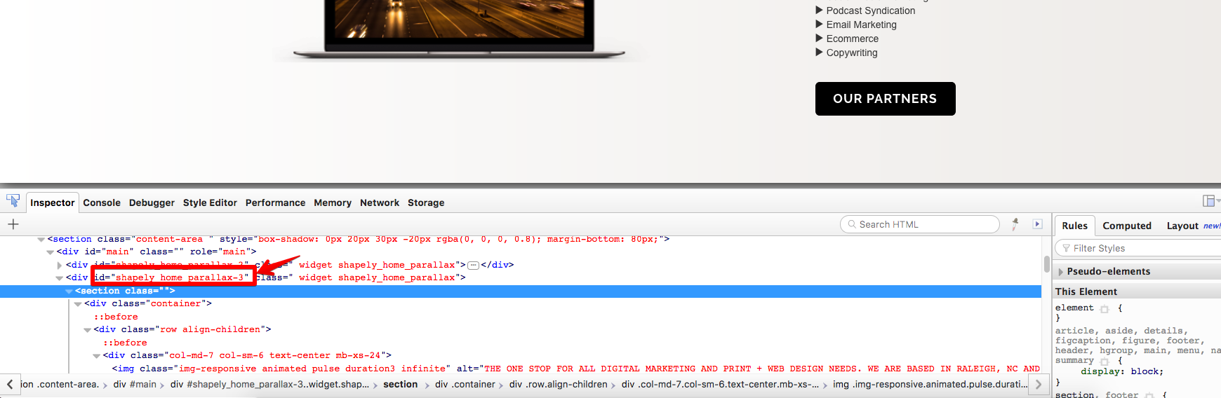 One Page links. · Issue #229 · ColorlibHQ/shapely · GitHub