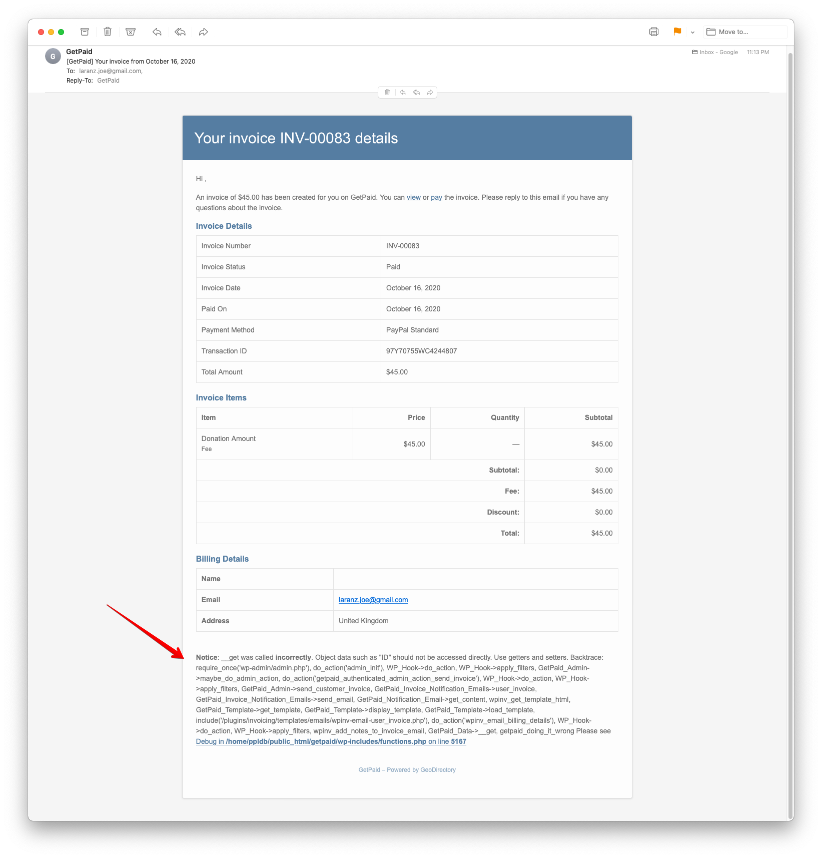 Bug Report · Issue #421 · AyeCode/invoicing · GitHub