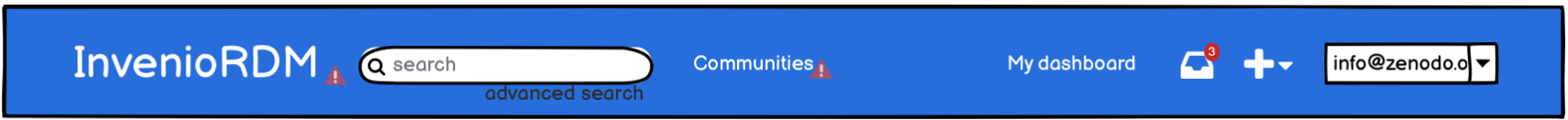 Header: add My dashboard · Issue #1172 · inveniosoftware/invenio-app-rdm · GitHub