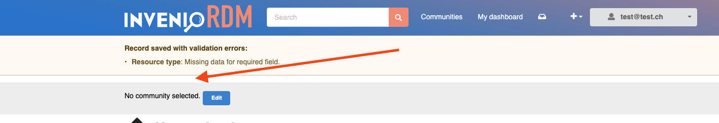 Deposit form: extra margin error banner · Issue #1377 · inveniosoftware/invenio-app-rdm · GitHub