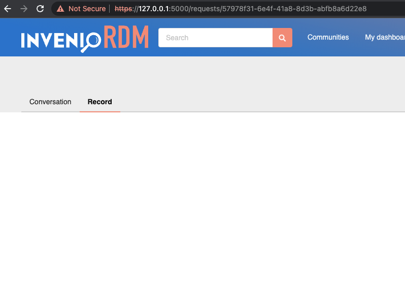 Requests details: record tab is empty · Issue #186 · inveniosoftware/invenio-requests · GitHub