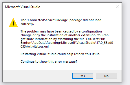 New version crashes visual studio · Issue #940 · ErikEJ/SqlCeToolbox · GitHub