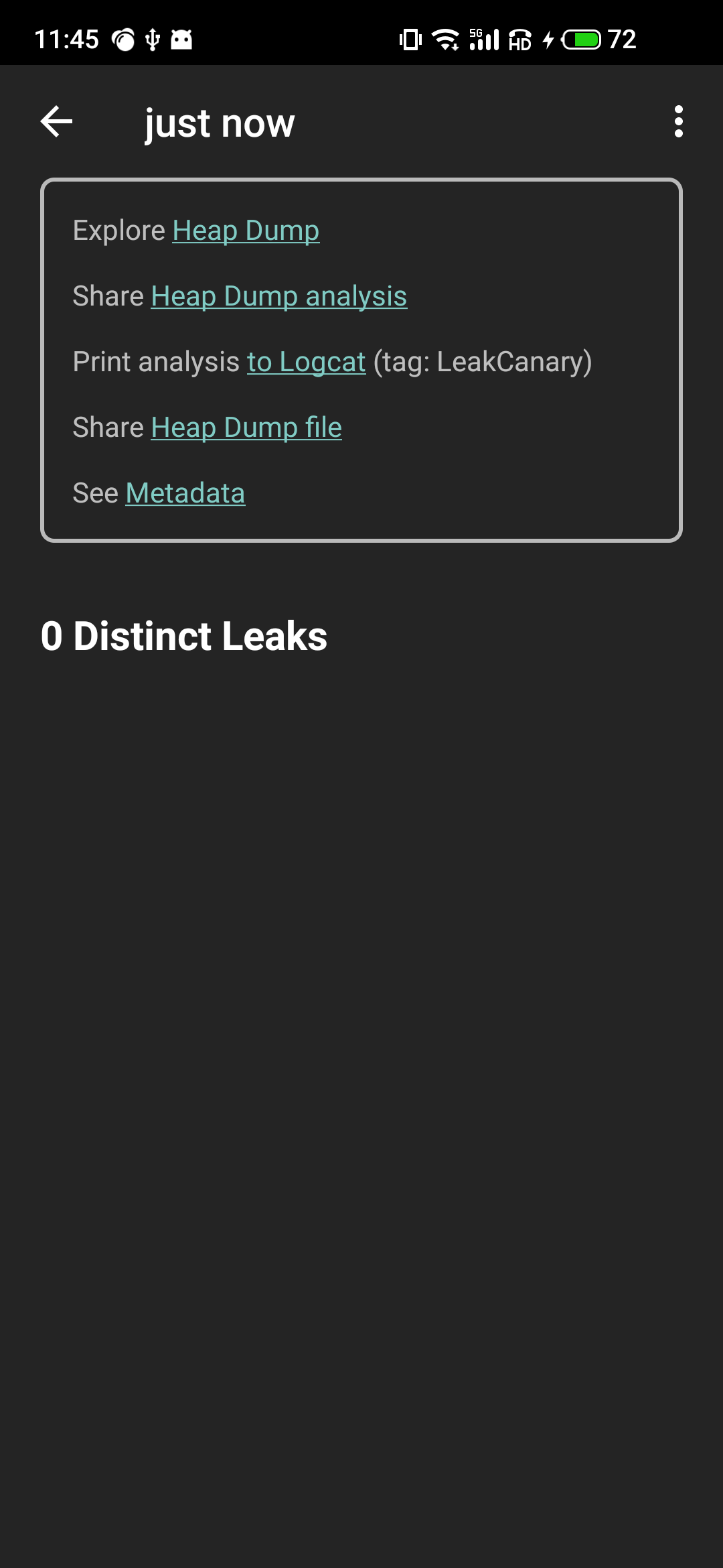 Heap dump analysis success but nothing in LeakCanary · Issue #2127 · square/leakcanary · GitHub