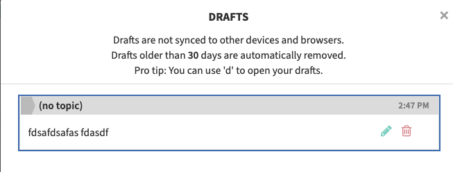 Fix Alignment Of Edit And Delete Buttons In Drafts · Issue 20529 · Zulip Zulip · Github