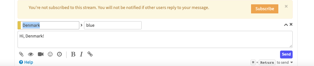 Make it possible to send messages to unsubscribed streams · Issue #21433 · zulip/zulip · GitHub