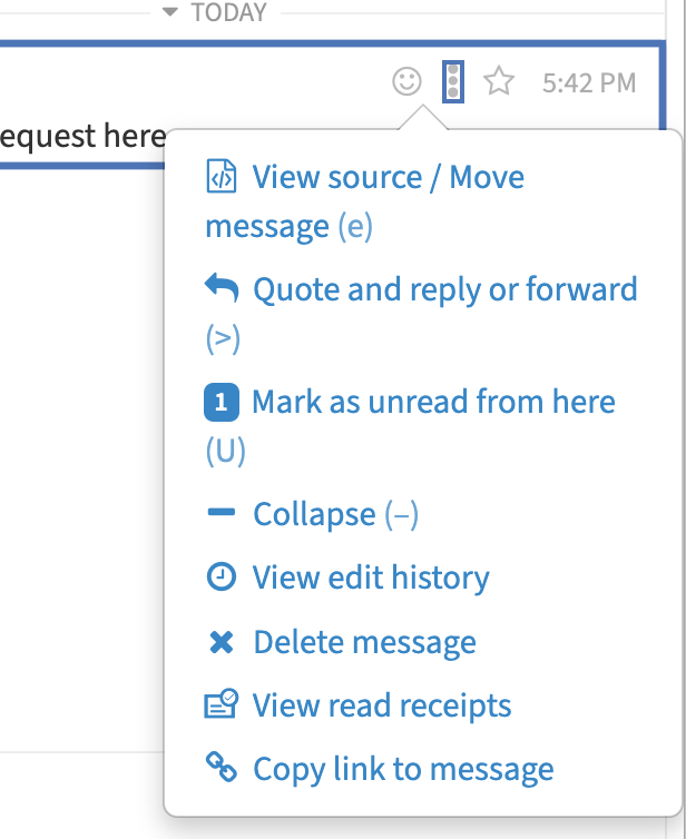 Give three-dot message menu enough space · Issue #23017 · zulip/zulip · GitHub