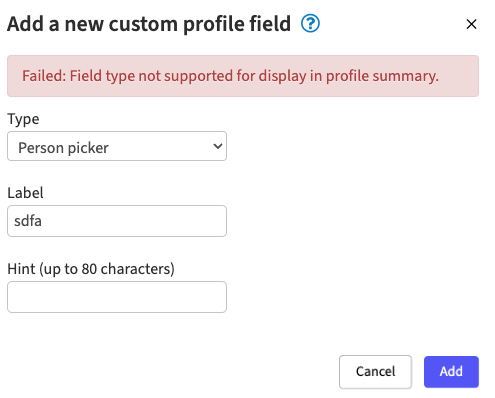 Bug in creating fields that cannot be displayed in short profile · Issue #23171 · zulip/zulip ...