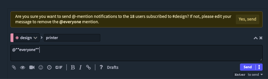 Make it possible to schedule messages with wildcard mention confirmation · Issue #25426 · zulip ...