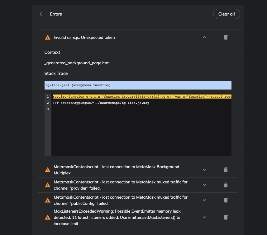 MetaMask can't work · Issue #7828 · MetaMask/metamask-extension · GitHub