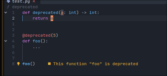Deprecated decorator false positive · Issue #5082 · microsoft/pyright · GitHub