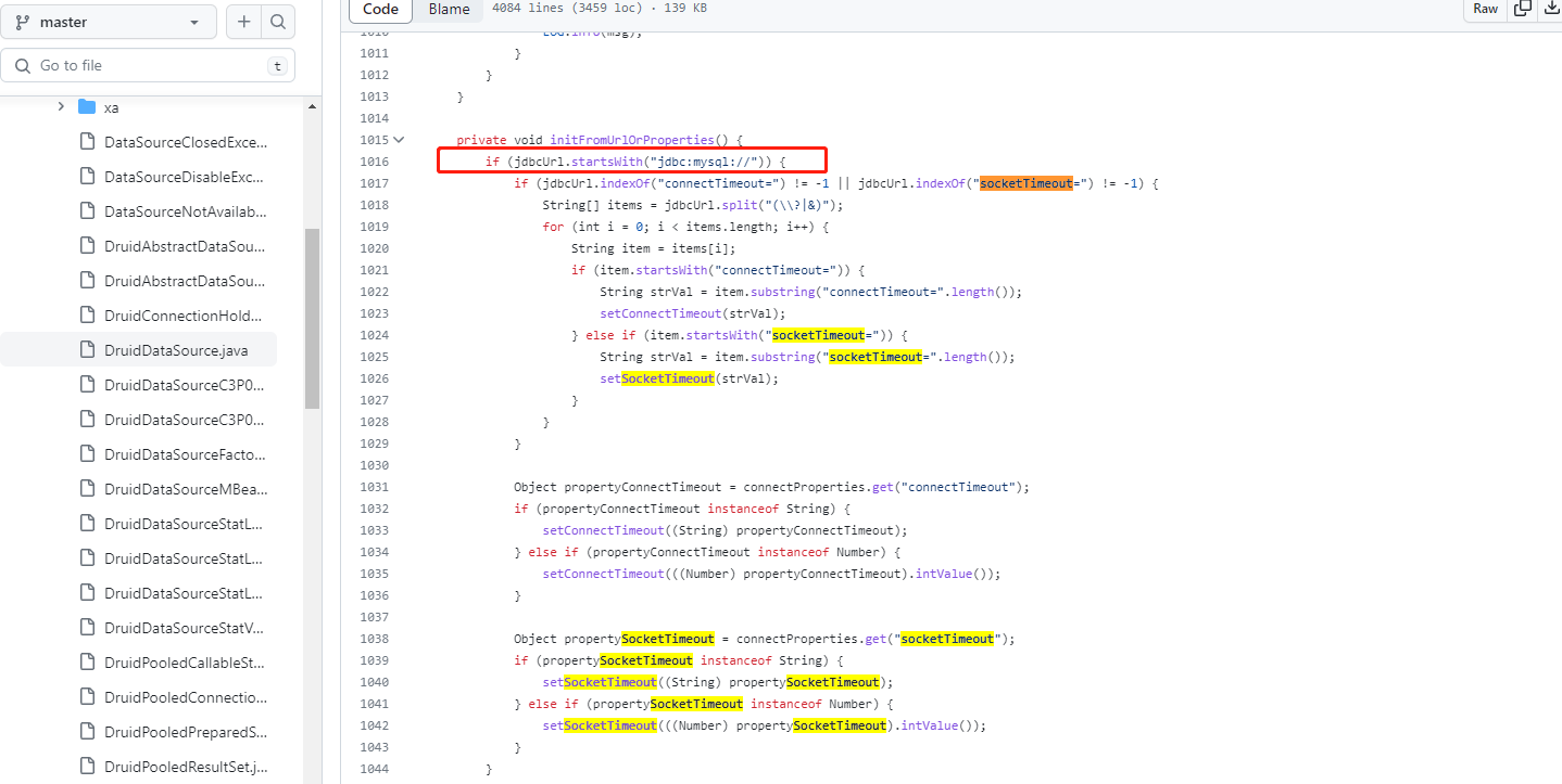 1.2.16版本的socketTimeOut，connectTimeout配置后还是无法生效 · Issue #5154 · alibaba/druid · GitHub