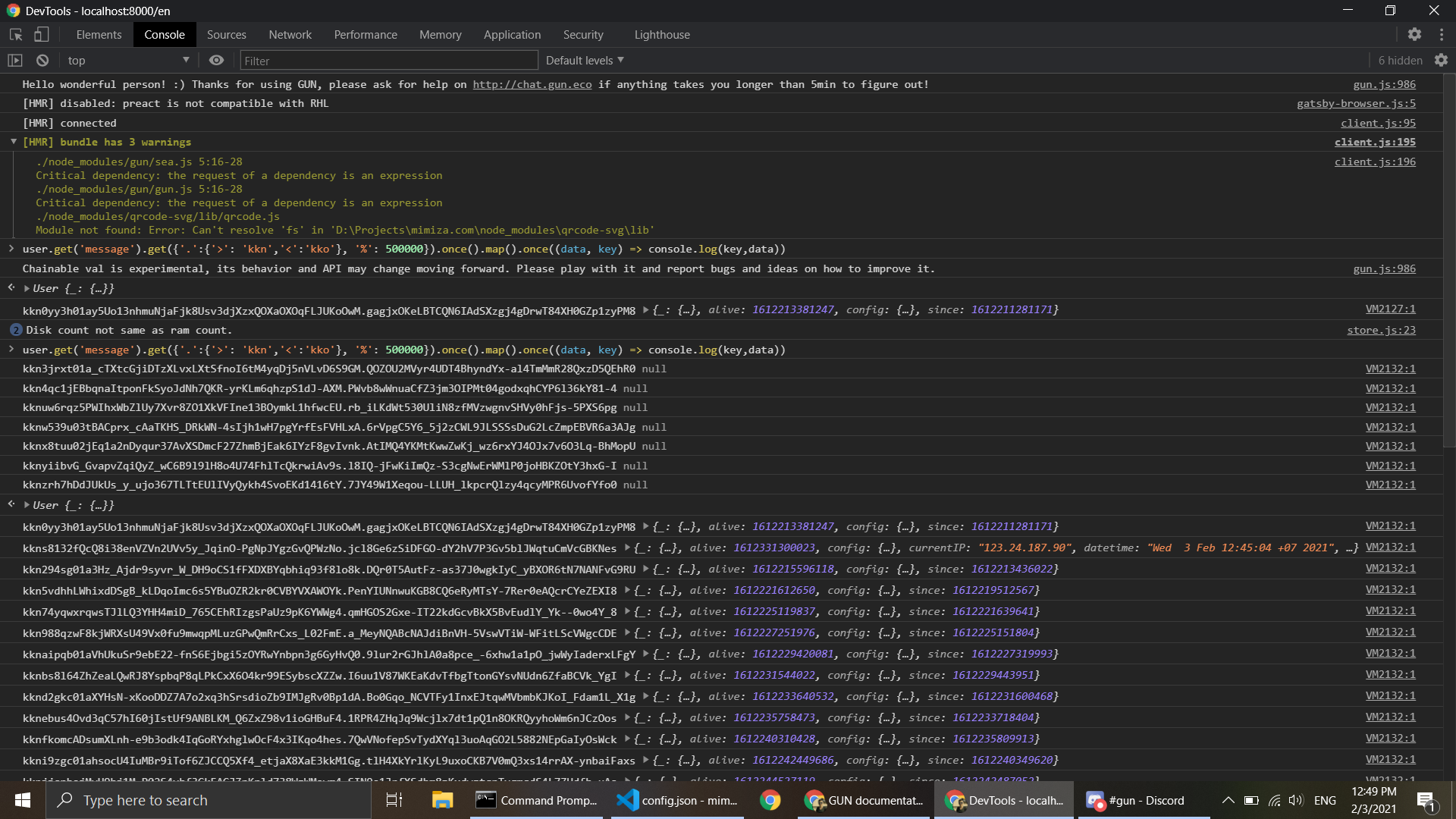 RAD first call always return either One or Zero record · Issue #1050 · amark/gun · GitHub