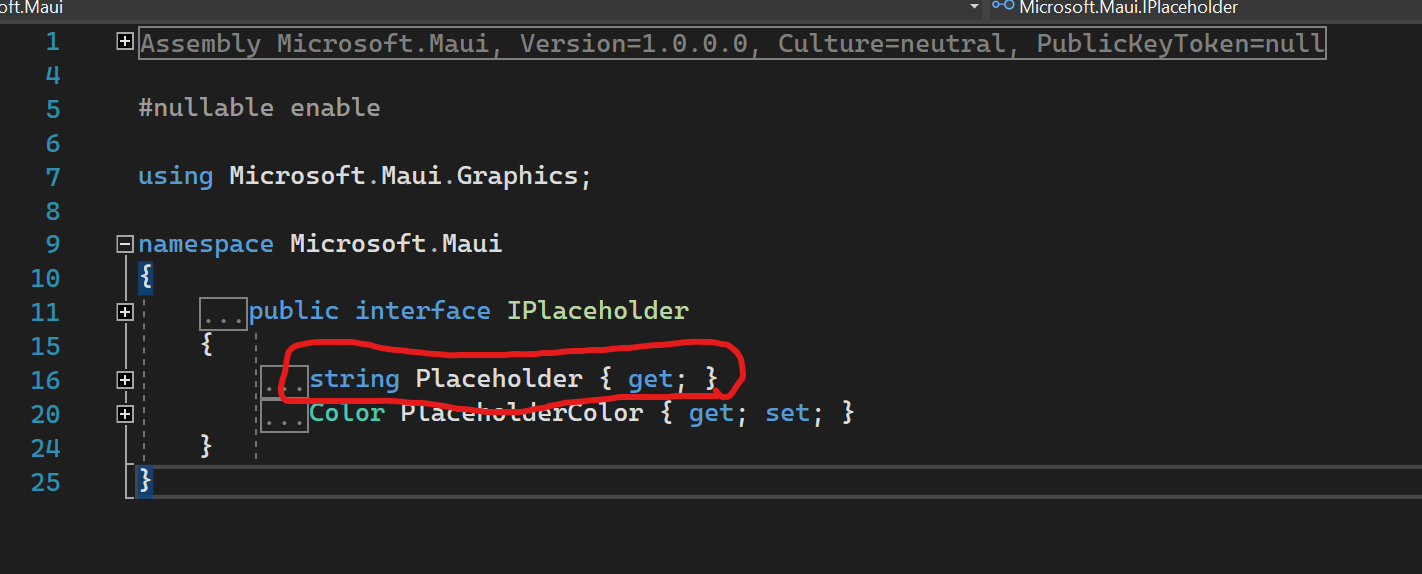 Does it make sense for the Placeholder property of IPlaceholder to be ...