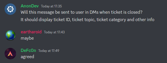 DM user when ticket is closed · Issue #338 · discord-tickets/bot · GitHub