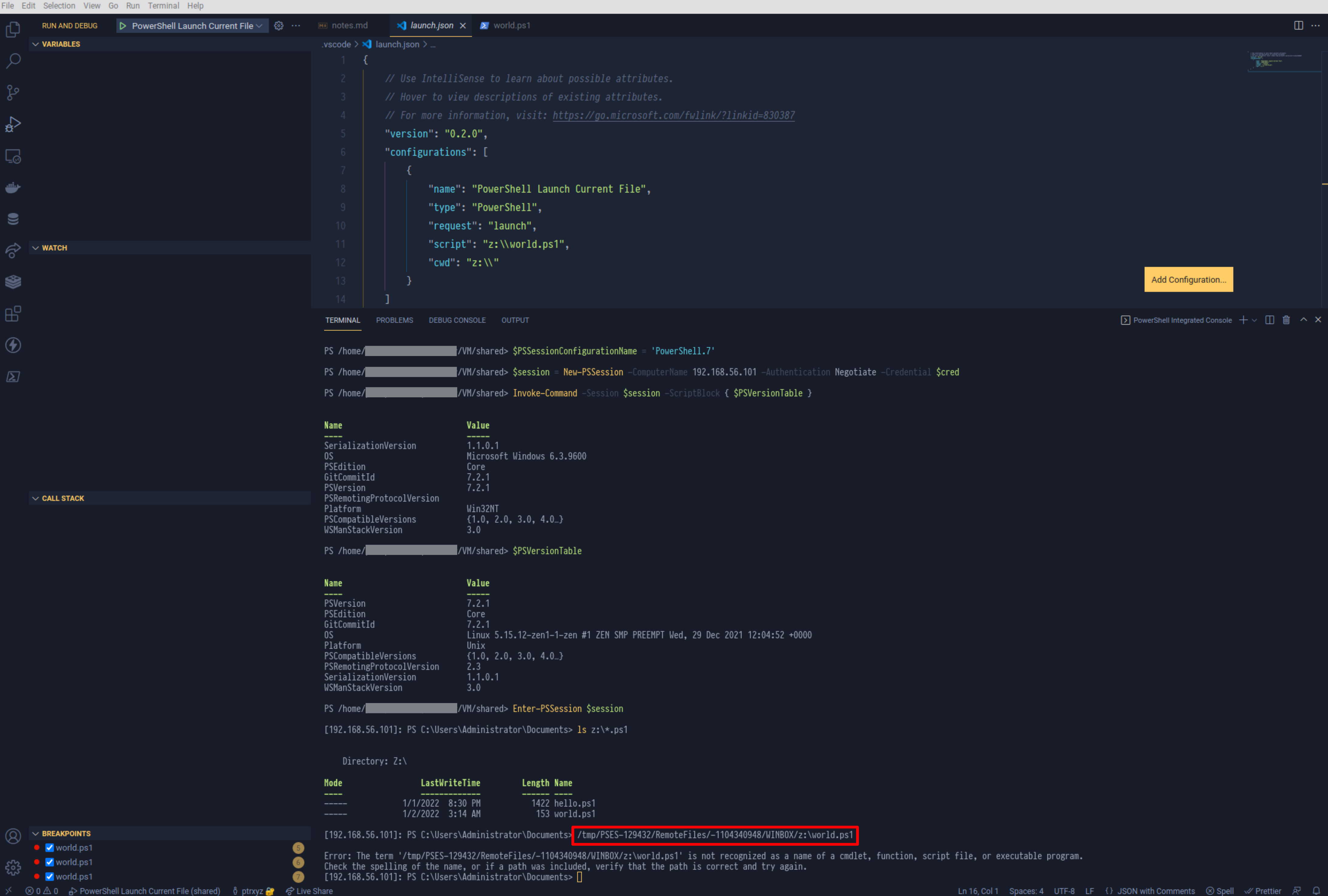 Script path prepended when doing remote debugging. · Issue #3748 · PowerShell/vscode-powershell ...