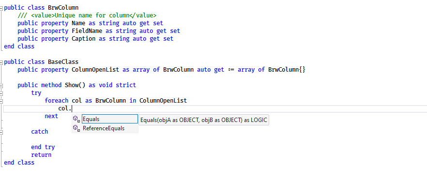 No intellisense for variables in foreach · Issue #697 · X-Sharp/XSharpPublic · GitHub