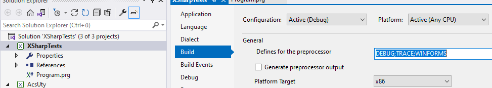 Wrong #ifdef branch is shown as active · Issue #909 · X-Sharp/XSharpPublic · GitHub